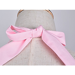 Cute Girls Bowknot Lady's Kitchen Restaurant Women's Cake Apron Fashion Funny Aprons for Christmas Gift (Pink)