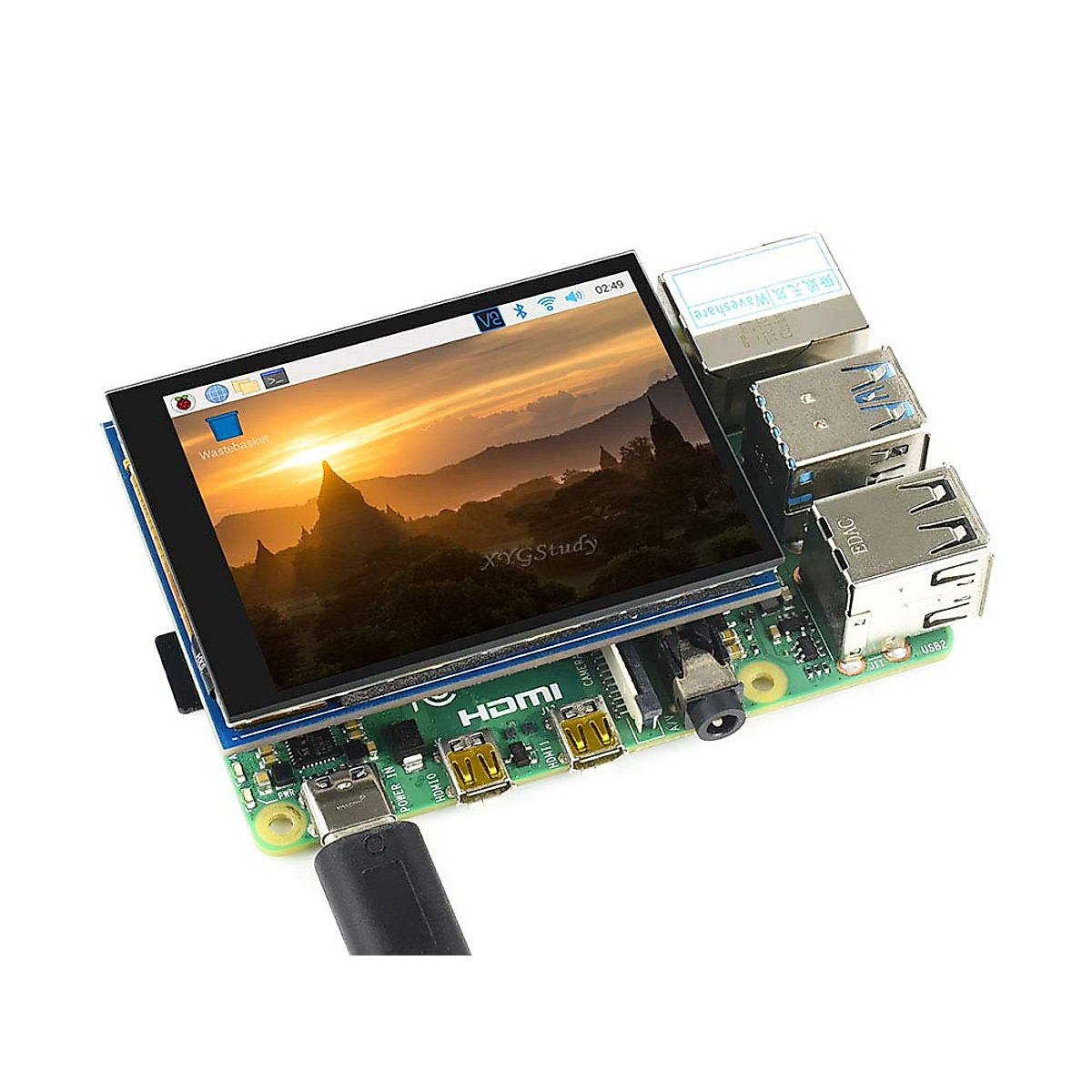 2.8 inch IPS 480×640 Display LCD DPI Interface Capacitive Touch Screen Fully Laminated Toughened Glass Cover Supports Raspbian Kali Raspberry Pi 4B/3B+/3B/2B/Zero/Zero W WH @XYGStudy