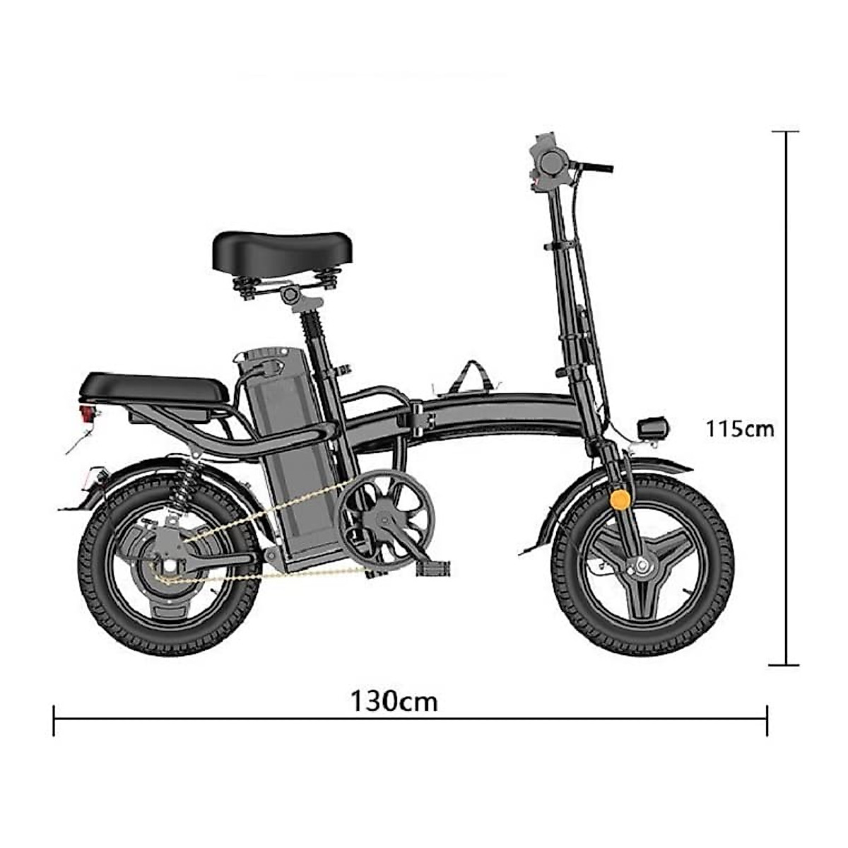 Upgrade Folding Electric Bicycle for Adults 400W 48V15Ah Build-in Lithium Large Battey Long Range 20 * 4.0" Fat Tire E-Bike All Terrien Mountain Snow Beach City Cruiser Electric Bike Engine Pro