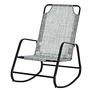 JHUS Garden Rocking Chair, Outdoor Indoor Sling Rocker for Patio Balcony Porch, Cream Padro Chair Rocking Chair Rocker Chair Rocker Camp Chair Rocker Recliner Rocking Camp Chair Rocking Chairs