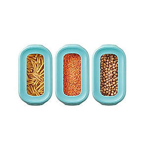 Joseph Joseph CupboardStore Airtight Easy Pour Food Container 3M Tape Undershelf Storage Hanger, 3-Piece Set - Small, Opal