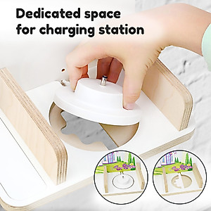 stadtecken Wooden Shelf for Music Box I Suitable for The Toniebox and ca. 35 Tonies I Perfect Storage in The Children's Room I for Setting up or Hanging (Medium, Fairy Tale Castle)