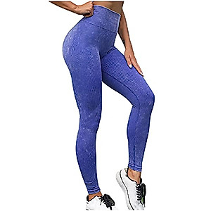 Amazon Returns Pallet for Sale Sweatpants Women Baggy Wide Leg Women Butt Lift Yoga Pants High Waisted Leggings Comfy Jogging Jogger Pants Activewear Workout Body Shaper Tights Dark Blue M