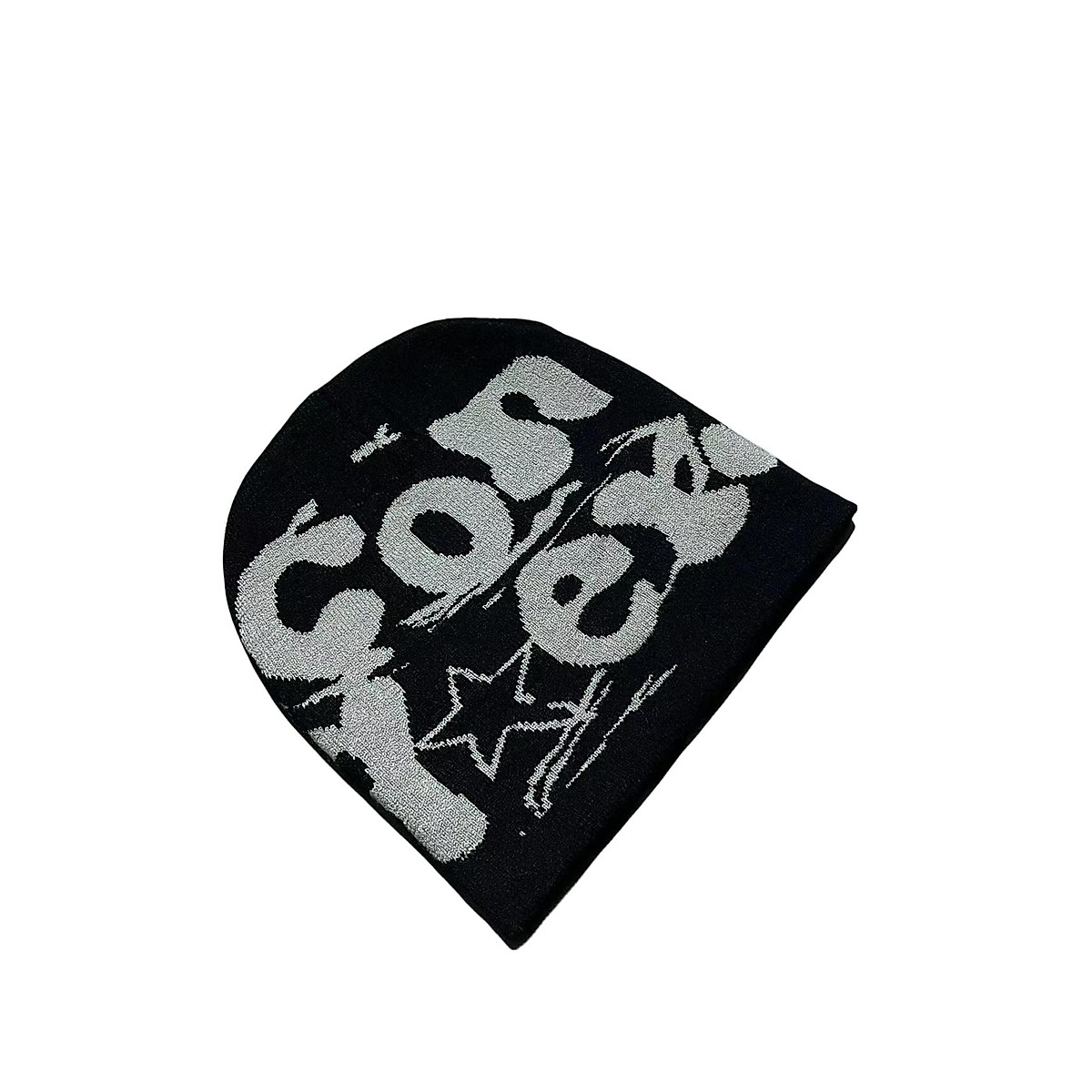 Women Men Y2K Beanie Hat Letter Printing Knitted Hat Warm Woolen Hat Casual Sports Pullover Hat Fashion Hip hop Trend Beanie Black