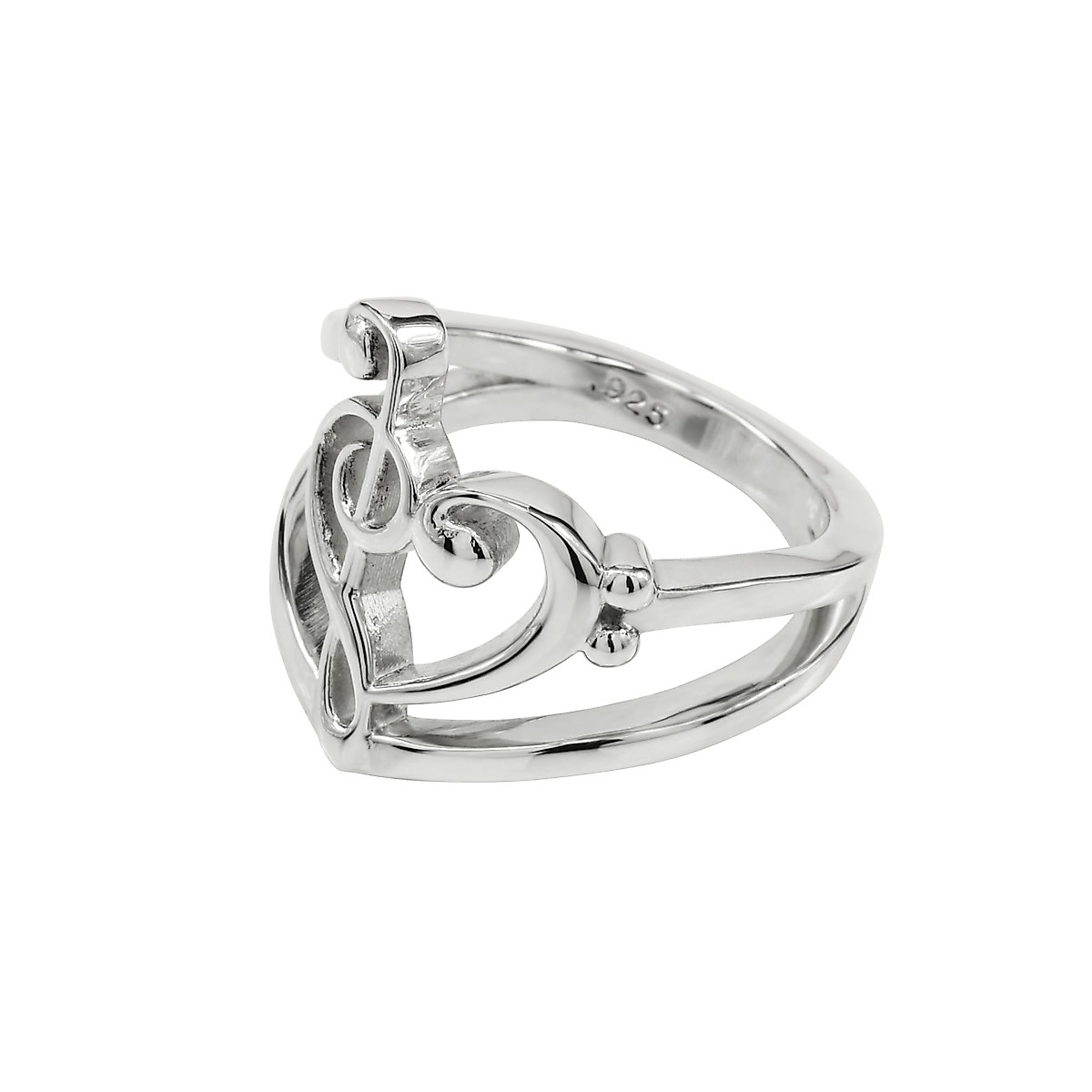 Moore's Jewelers .925 Sterling Silver Treble and Bass Clef Ring (9)