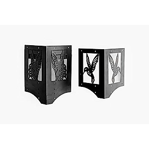 Raised Garden Bed Decorative Corner Bracket Connectors for Flower Beds, Vegetable Garden or Planter Box - Set of 4 Hummingbird Metal Brackets for 8" to 12" Wooden Raised Beds