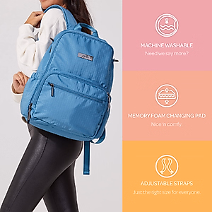 JuJuBe Zealous Diaper Bag Backpack and Fashionable Travel Bag with 9 Pockets
