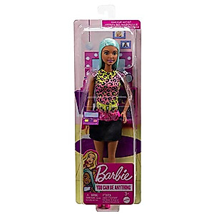 Barbie Makeup Artist Fashion Doll with Teal Hair & Art Accessories Including Palette & Brush