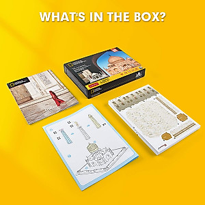 CubicFun National Geographic 3D Puzzle for Adults Kids Taj Mahal India Architecture 3D Jigsaw Building Model Kit with Booklet Gifts for Woman Men, 87 Pieces