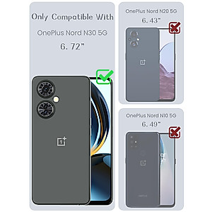 Yucenx for Oneplus Nord n30 5G Case, Girls Women Florals Liquid Silicone Phone Case, Shockproof Anti-Scratch Soft Protection Case with Screen Protectors for OnePlus Nord N30 5G (Black)