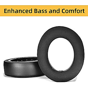 Rummyluck Cooling Gel Ear Cushions Earpads for Corsair HS70 Pro/HS60 Pro/HS50 Pro Wireless Gaming Headset, Black Protein Leather Memory Foam Replacement HS70 Ear Pads Cups Covers