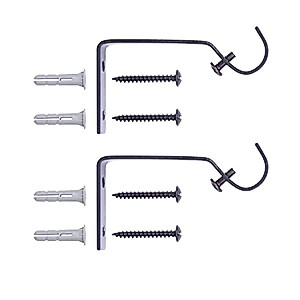 INTERIOR LIVING AZ71741US End Curtain Rod, 28-48", Black