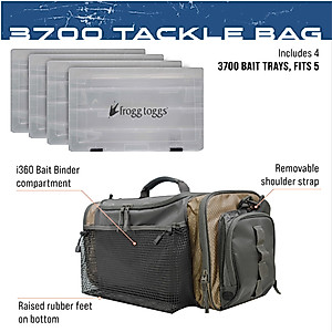 FROGG TOGGS Heavy Duty Fishing Tackle Duffle Bag, Solid Brown Elements, 3700