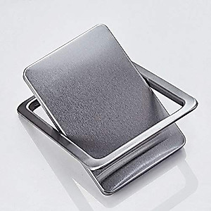 Pearlead Simple Trash Grommet for Kitchen Countertop with Auto Cover Built-in Polished Stainless Steel Grommets 7.87"(20cm) Countertops Garbage Can Door Chute Hole Drawer