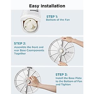 PELONIS 30 Inch Oscillating Tower Fan with 3 Speed Settings and Auto-off Timer, Standing Fan PFT28A2BWW, White