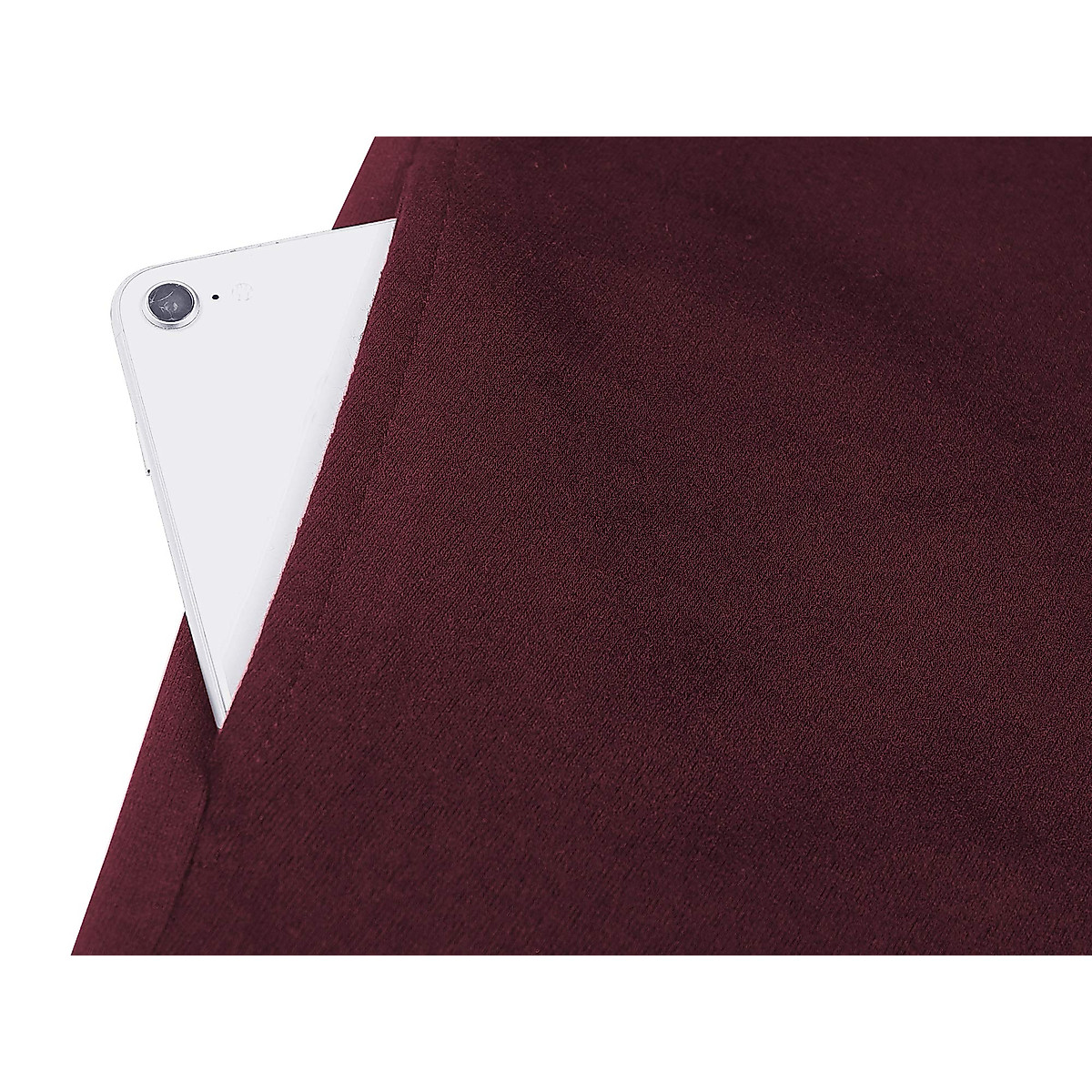 Poriff Mens Sleeveless Hooded Cardigan Asymmetrical Long Sweater Hooded Wine Red M