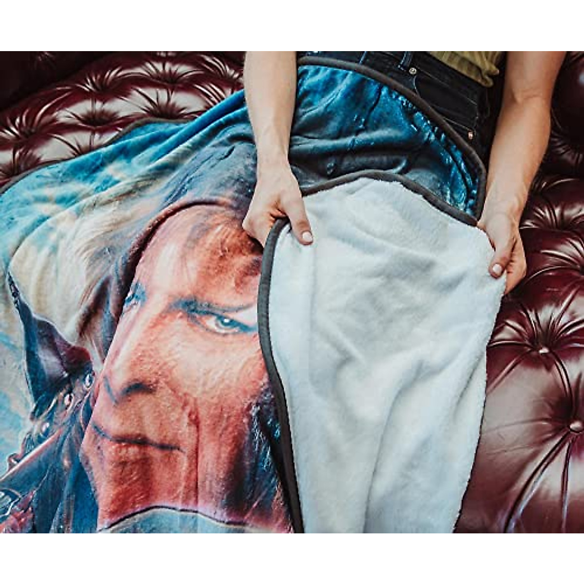 Labyrinth Movie Poster Fleece Throw Blanket | Plush Soft Polyester Cover for Sofa and Bed, Cozy Home Decor, Luxury Room Essential | Jim Henson Company Gifts for Adults, Teens | 45 x 60 Inches