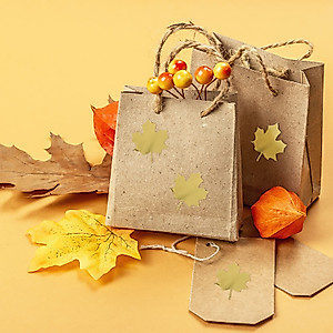 Whaline 500Pcs Fall Gold Foil Envelope Seal Stickers Maple Leaf Stickers Self-Adhesive Autumn Leaf Fall Label Decals for Greeting Invitation Cards Envelope Sealing Birthday Gift Wrapping Supplies