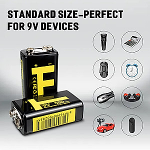 9V Batteries Charger 9V NiMh Charger USB for 9 Volt Lithium-ion/Ni-MH/Ni-CD Rechargeable Batteries （Battery Not Included）