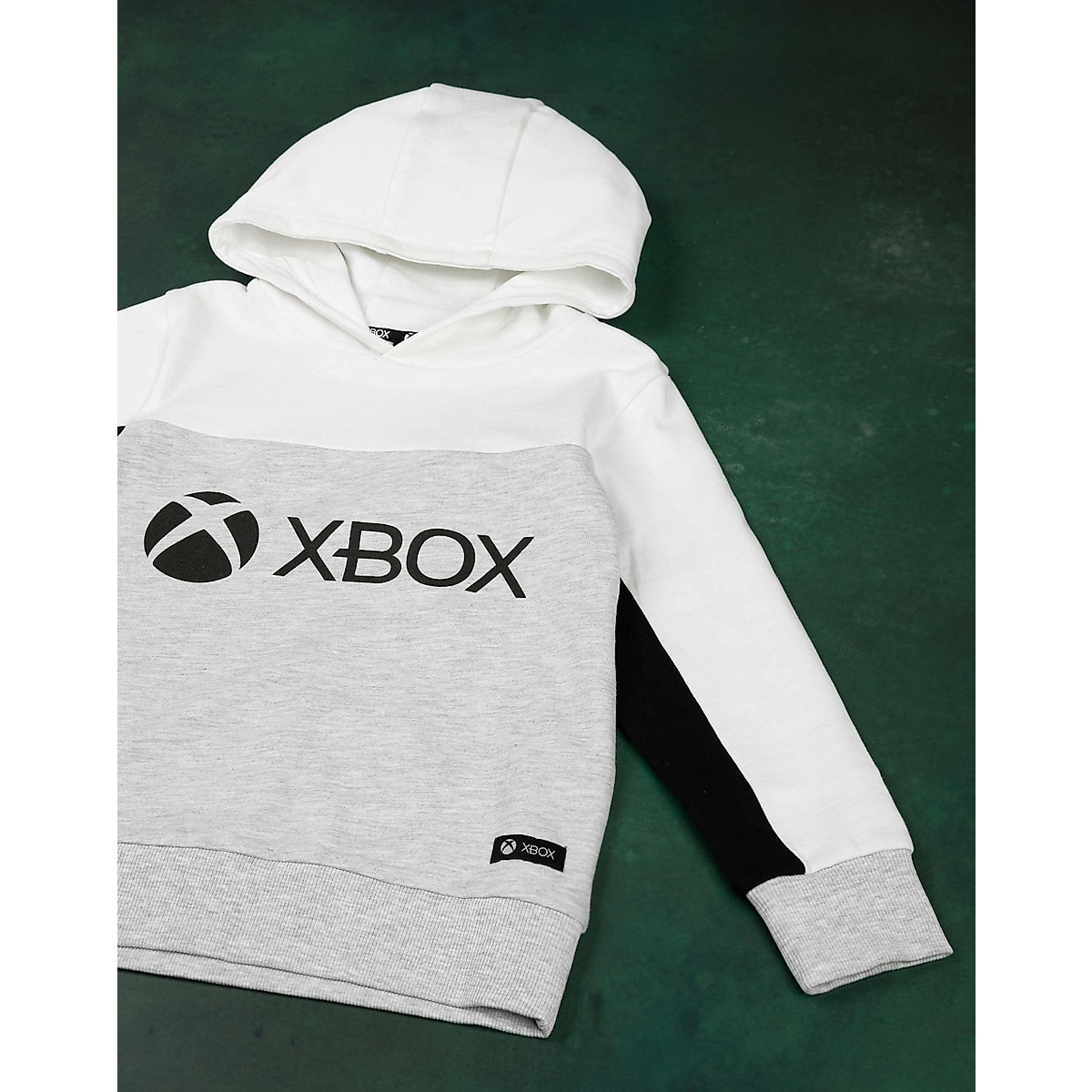 Xbox Hoodie Boys Kids Game Console logo Grey Hooded Sweatshirt Merchandise 10-11 Years