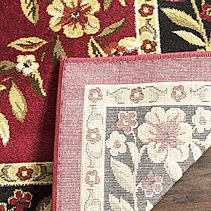 SAFAVIEH Lyndhurst Collection Runner Rug - 2'3" x 8', Red & Black, Traditional Floral Trellis Design, Non-Shedding & Easy Care, Ideal for High Traffic Areas in Living Room, Bedroom (LNH557-4090)