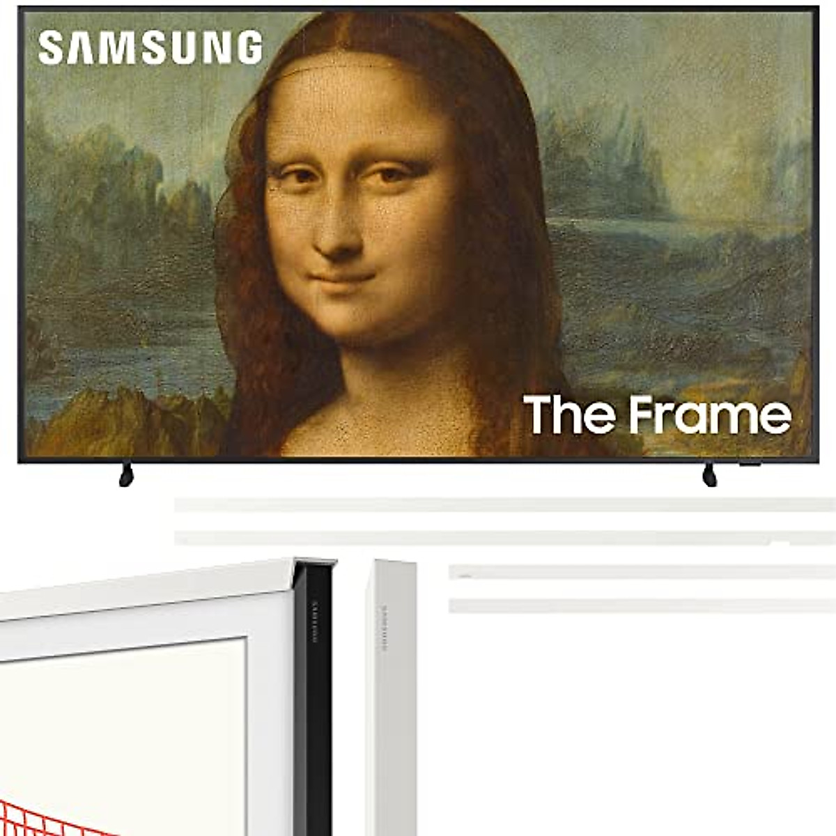 SAMSUNG QN65LS03BA 65 inch The Frame QLED 4K UHD Quantum HDR Smart TV (2022) 65" Customizable Bezel Beveled White