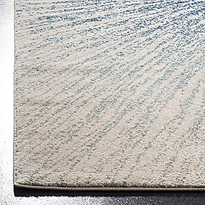 SAFAVIEH Evoke Collection 8' x 10' Royal / Ivory EVK228A Abstract Burst Non-Shedding Living Room Bedroom Dining Home Office Area Rug