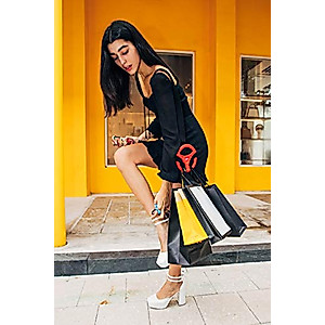 Combigrip Red Grocery Bag Handle Shopping Bag Carrier holds up to 300lbs Hands Free Concept Including Shoulder Strap For Safe Carrying with Dual Hooks and Comfortable Grip