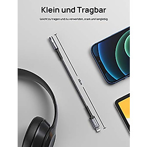 JSAUX Lightning to 3.5mm Headphone Adapter, [Apple MFi Certified] iPhone to Audio Aux Jack Converter Compatible with iPhone 14/14 Pro/13/13 Pro/12 Mini/12 Pro/11/11 Pro/11 Pro Max/SE/X XR XS - Grey