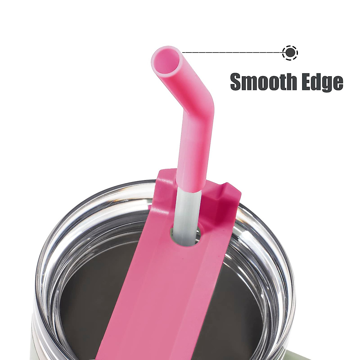 Greant 8 PCS Straw compatible with Stanley Adventure Quencher 40oz, 12 inch Straw compatible with Stanley 40oz Tumbler With Handle, Come With 4 PCS Straw Covers compatible with Stanley