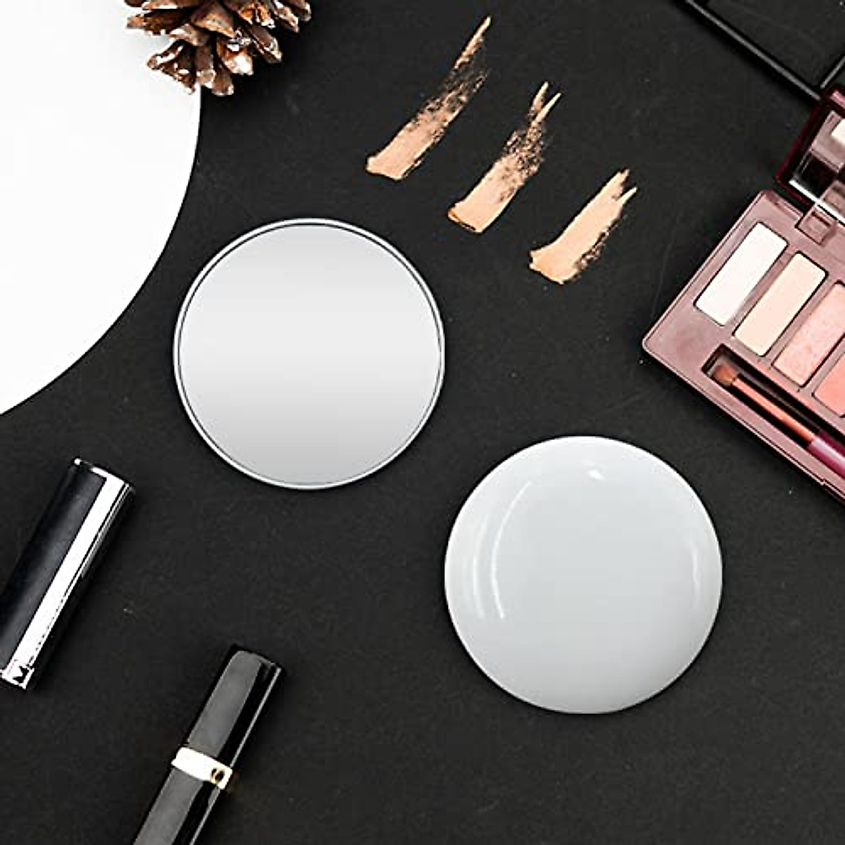 cdar Handheld Mirror,Hand Held Mirror, Salon Hairdresser Plain Mirror, Cosmetic Salon Makeup Hand Mirror for Professional Barbers Pink 05