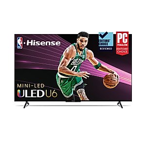 Hisense 75-Inch Class U6 Series Mini-LED ULED 4K UHD Google Smart TV (75U6K) - QLED, Full Array Local Dimming, Dolby Vision IQ，HDR 10+, VRR Game Mode Plus, 240 Motion Rate, Alexa Compatibility
