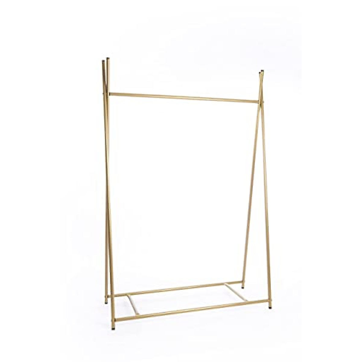 British Style Sturdy Clothes Rack Garment Rack Metal Clothes Rack,Industrial Clothing Rack,Heavy Duty Clothes Rack,Portable Clothing Rack Hanging Clothes Rack for Small Spaces and Rooms Gold,Black,White (Gold)