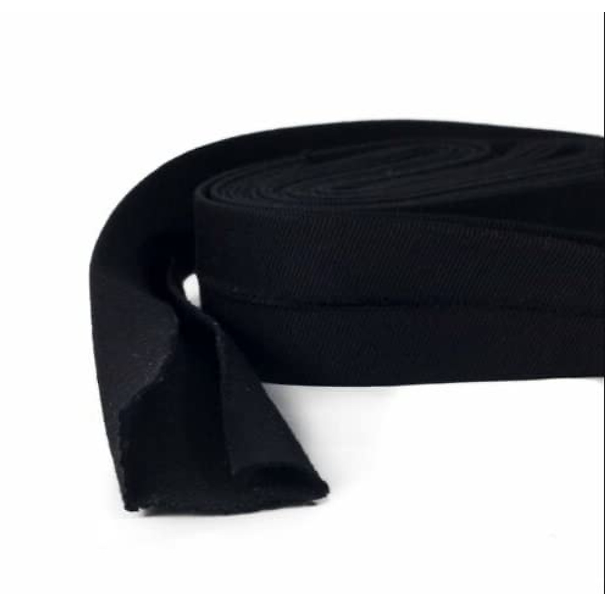 Lakesstory Wide Single Fold Bias Tape Hem Facing - 3 Yds. x 7/8" Black Binds Straight or Curved Edges on Seams and Hems