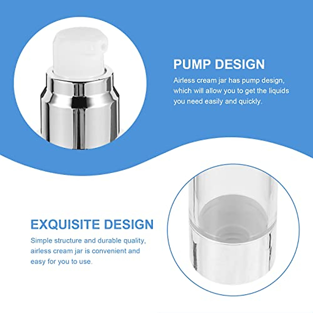 3pcs Vacuum Lotion Bottle Travel Size Bottles for Toiletries Travel Liquid Bottles Small Containers Cosmetic Jars Lotion Container Travel Jars Travel Cosmetic Containers