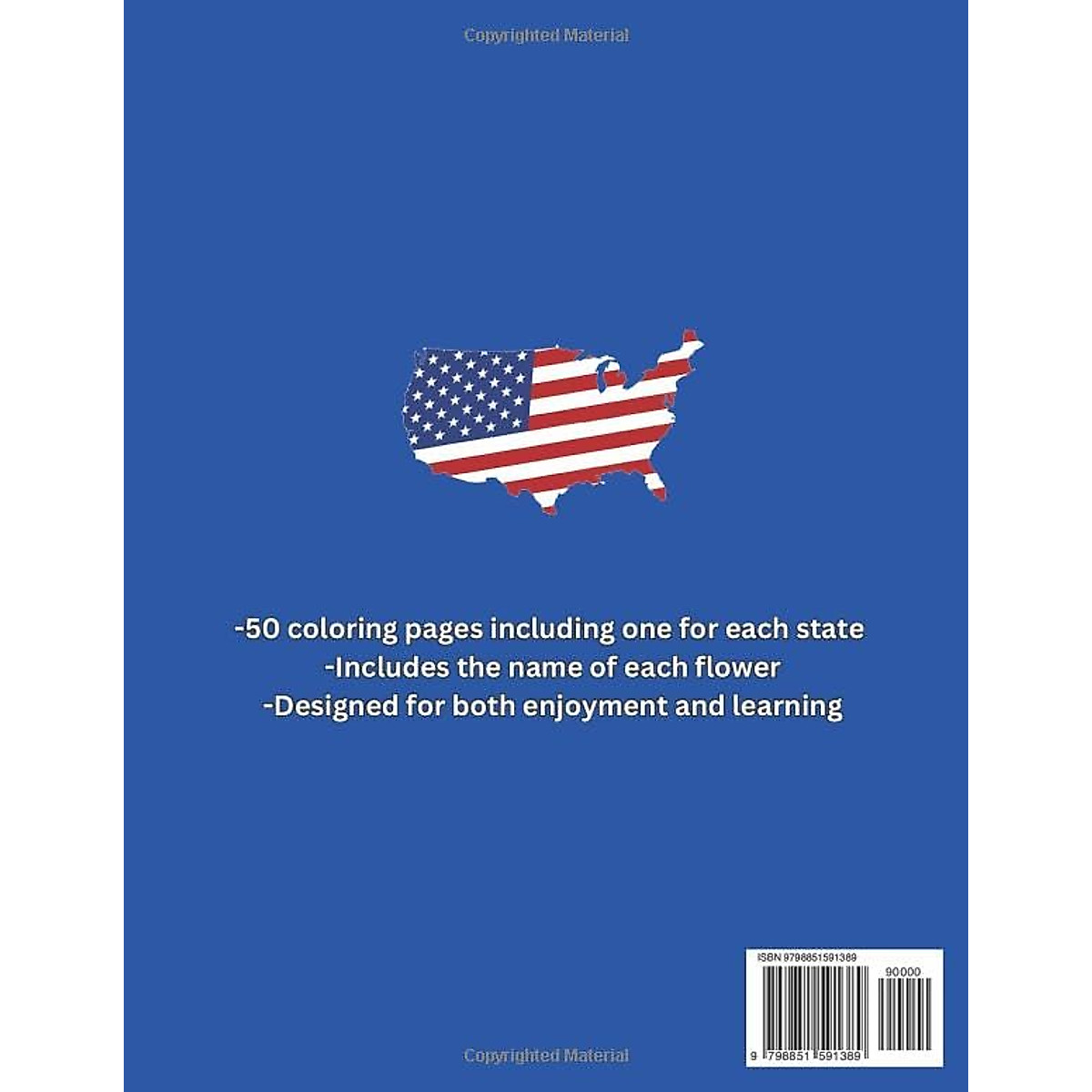 USA State Flowers Coloring Book: Beautifully Designed for Learning and Fun for All Ages