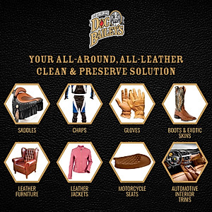 Doc Baileys Clear Leather Cleaner and Conditioner - Waterproof Fine Leather Softener for Boots, Saddles & More - 4oz, 2 Packs