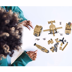 WW2 Army Building Blocks Toys Set Compatible with Lego, Create a German Dora Cannon or 16 Small Military Vehicles, with 20 Toy Soldiers, for Boys Kids Age 6 7 8 Year Old