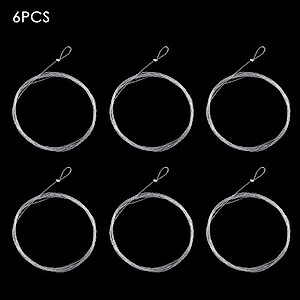 SF 6PCS Pre Tied Loop Fly Tapered Leader Nylon Fly Fishing Trout Leader Line 7.5FT-5X
