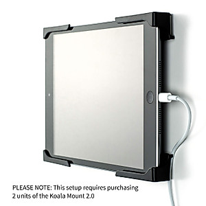 Dockem Koala Wall Mount 2.0: Damage-Free Universal Dock for Smartphone, Tablet, eReader: for iPad 1, 2, 3, 4, Air, Mini, iPad Pro, Samsung Galaxy Tab/Note, Google Nexus, Microsoft Surface (Black)