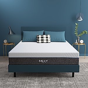 MLILY Myth Twin Memory Foam Hybrid Mattress 12.5 Inch, Gel Cooling Mattress Bed in a Box Made in USA,CertiPUR-US Certified Mattress for Back Pain Relief 38"x75"x12.5"