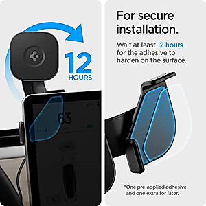 Spigen OneTap Pro Designed for Tesla MagSafe Wireless Charger Car Mount Compatible with Model 3 / Y / S / X Compatible with iPhone 14 / 13 / 12