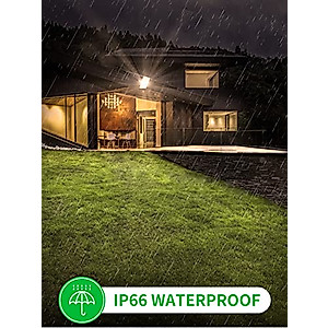 Viugreum 300W LED Flood Light, 24000LM 3000K Warm White, Slim Outdoor Floodlight, IP66 Waterproof Security Lights, Landscape Wall Lights for Garage, Garden, Lawn, Yard, Playground