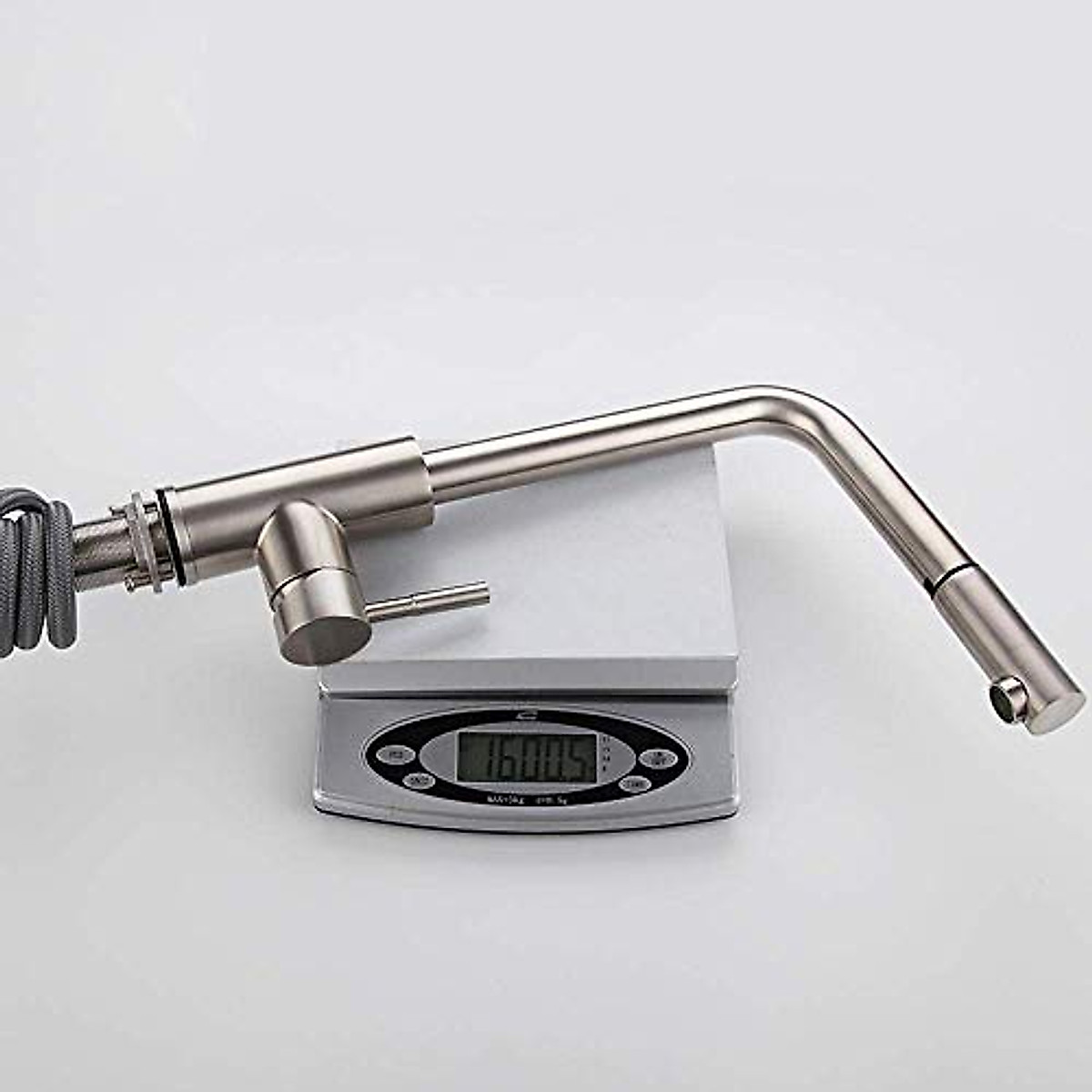 Kitchen taps with Pull Out Spray,Mixer tap hot and Cold 360°Swivel Single Lever,Stainless Steel Brushed,2 Functions,Kitchen Sink,Faucet