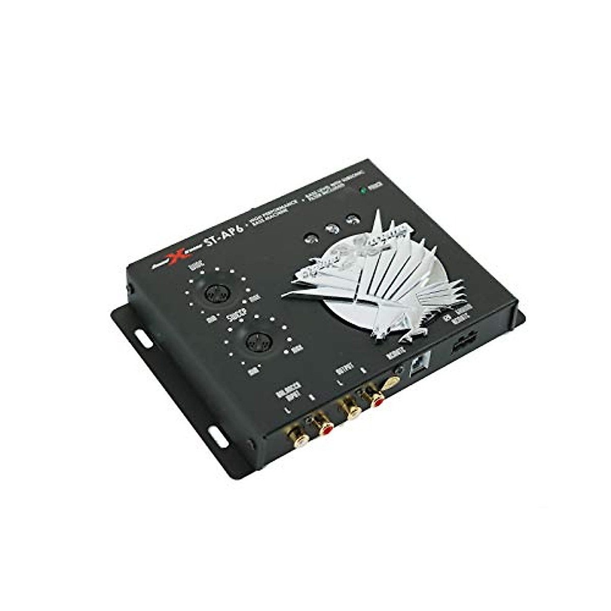 SoundXtreme ST-AP6 1/2 Din Car Audio Digital Processor, 13.5V, Bass Maximizer & Sound Restoration w/Includes a dash mount remote control and Light display, 10.4x2.3 x 8.6 inches