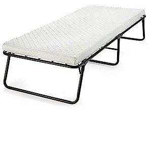 Guest Folding Bed Cot - with Memory Foam Mattress Compact, Portable & Lightweight Folding Bed Frame with Thick Memory Foam Mattress for Spare Bedroom & Office (31 inch)