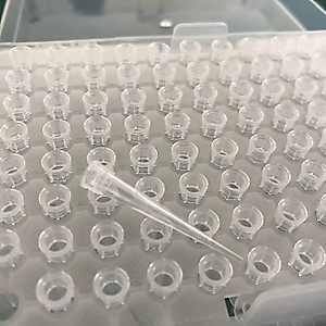 10ul Pipette Tips - Universal Pipette Tips - Racked,RNase/DNase Free & Pyrogen Safe, Clear, 96 Tips/Rack Pk x 10 Racks（960 Tips）