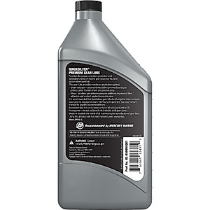 Quicksilver by Mercury Marine 80W-90 Premium Gear Lube, Marine Engine, 32 oz.