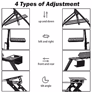 Anman Racing Simulator Cockpit with Water Cup Holder Fit for Logitech Thrustmaster G29 G920 G923 T128X T248 T300 Steering Wheel Stand,Handbrake/Pedals/Wheel/Seat NOT Included