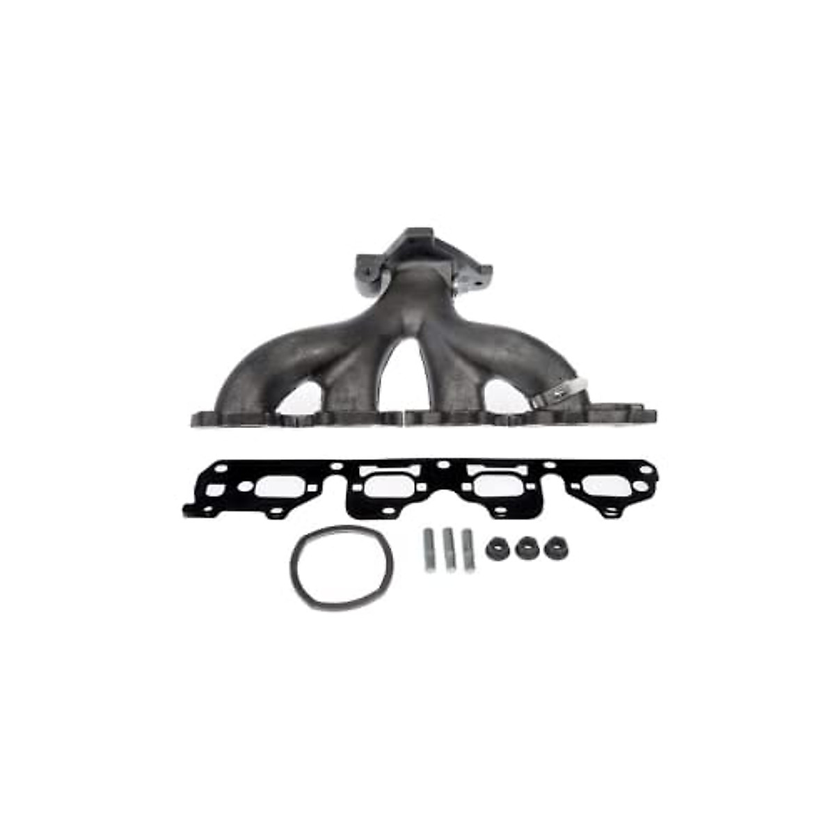 for Saturn Vue 2008 2009 2010 Exhaust Manifold Kit | Cast Iron | 1 Manifold Gasket and 1 Flange Gasket | 3 Studs | 3 Nuts | Replacement for 12603792, 12607724